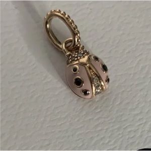 Pandora | Jewelry | Pandora Rose Gold Pink Lady Bird Dangle Pendant ...
